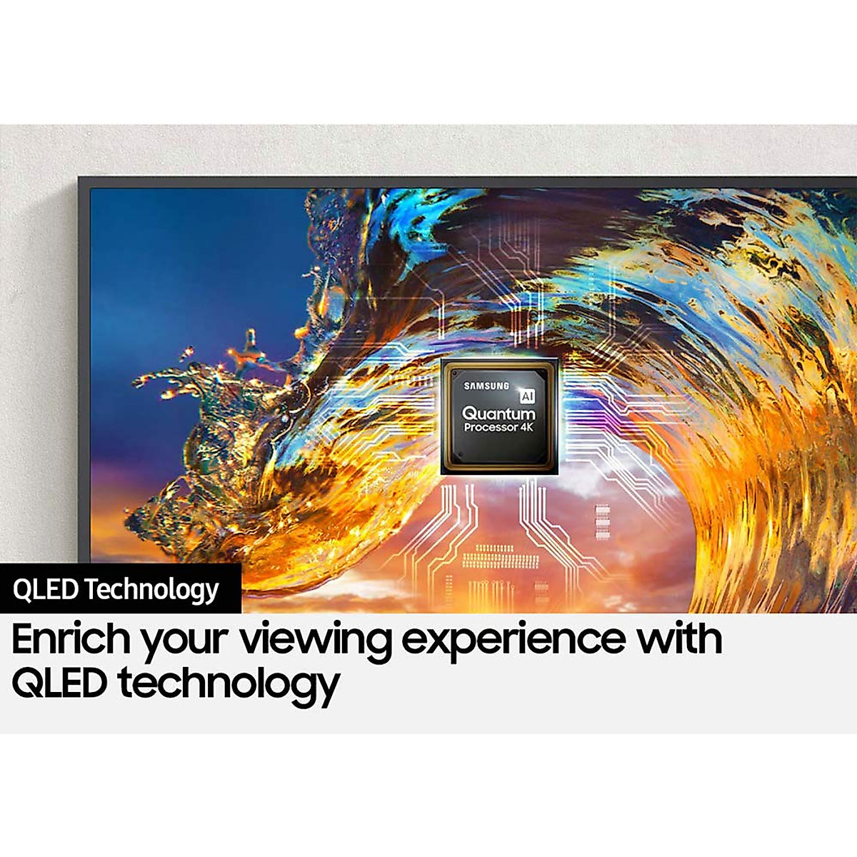 SAMSUNG QN55LS03AAFXZA 55 Inch The Frame QLED 4K Smart TV Bundle 55 inch The Frame Customizable Bezel Modern White