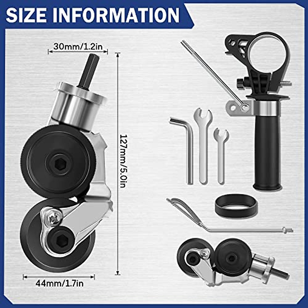 Metal Nibbler Drill Attachment, Electric Drill Plate Cutter, DIY Metal Drill Attachment, Safe and Durable Drill Accessory for Metal Cutting