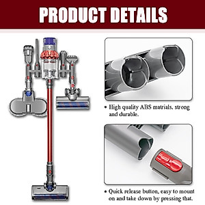 TIPOPOM Accessory Holder Compatible with Dyson V7 V8 V10 V11 Cordless Stick Vacuum Cleaner Docking Station Attachment Holder