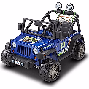 Power Wheels Ride-On Toy Gameday Jeep Wrangler Battery-Powered Vehicle with Sounds, Sports Net & 3 Balls, Preschool Kids Ages 3+ Years​