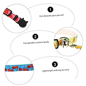 Mipcase 4pcs Pet Fruit Collar Small Cat Collar Cat Collars Personalized Small Puppy Collar Dog Collar Quick Release Buckle Pet Party Decor Favor Breakaway Cat Collar Cat Supplies Separate