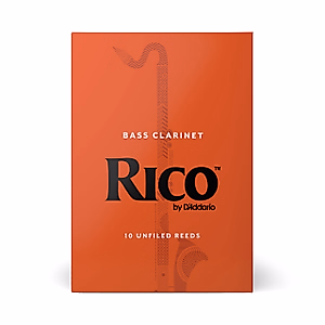 D’Addario Woodwinds - Rico Bass Clarinet Reeds - REA1030 - Strength 3.0, 10-Pack