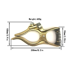 KINGQ 300-Amp T-Style Welding Ground Clamp Brass