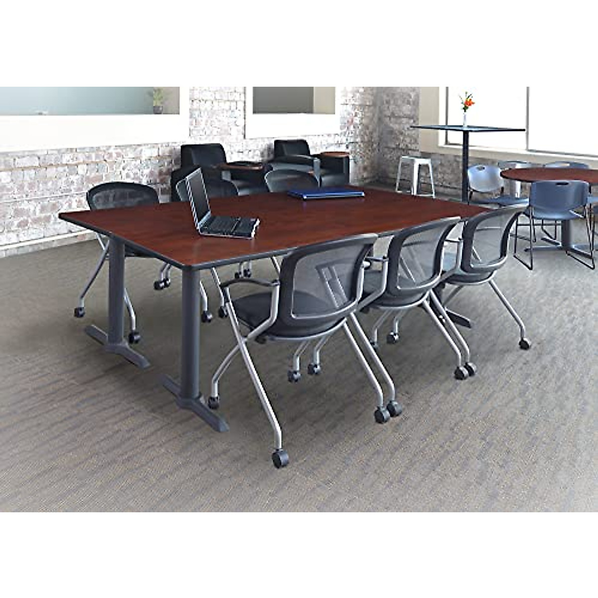 Regency Pair of Cain T-Base Table Legs, 28", Black