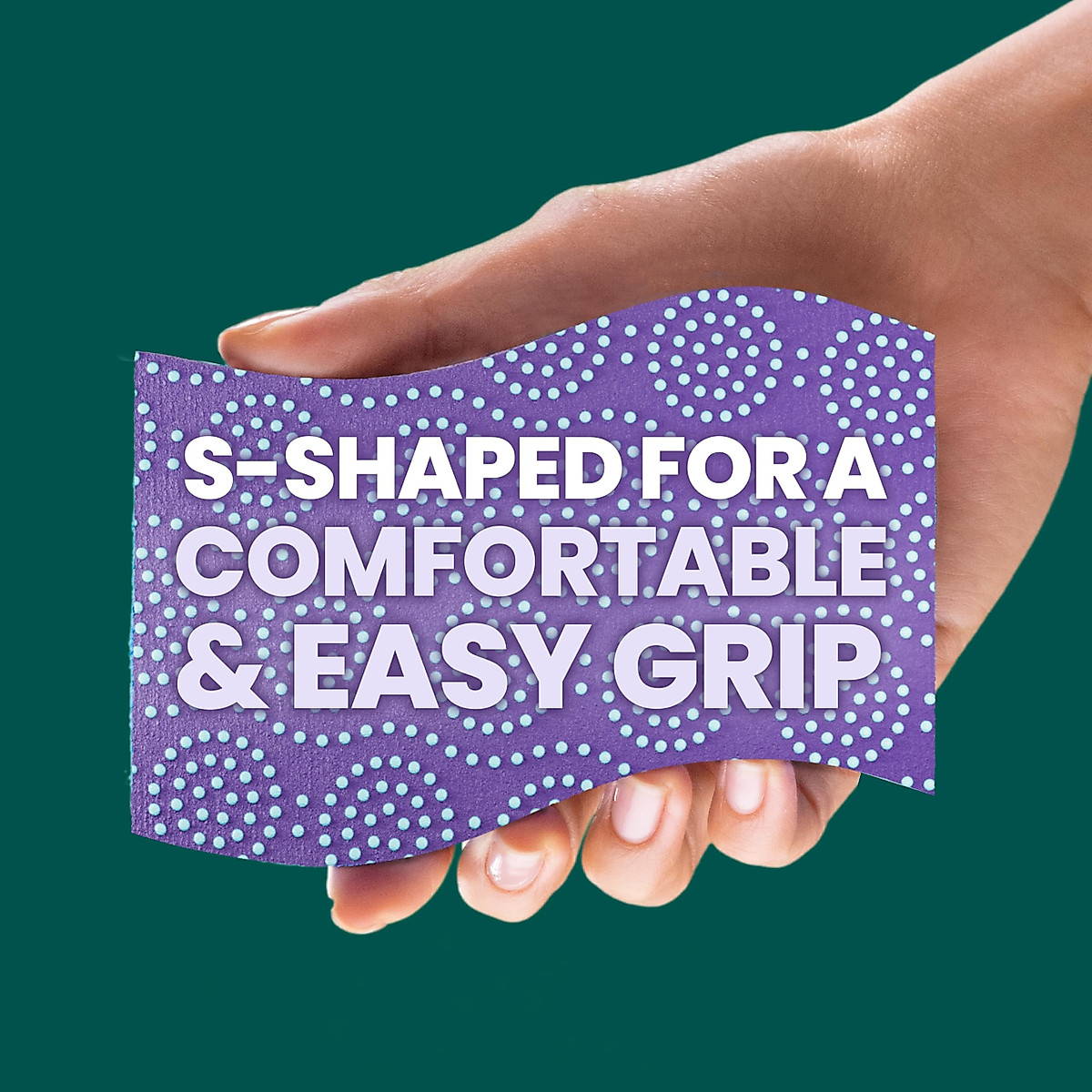 Scotch-Brite Scrub Dots Non-Scratch Scrub Sponge, Rinses Clean, For Washing Dishes and Cleaning Kitchen, 6 Scrub Sponges