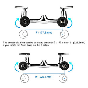 XIUBE Wall Mount Kitchen Sink Faucet with 14 inch Swivel Spout 8 Inch Center Commercial Sink Faucet for Compartment prep and Backsplash Mount Restaurant Sink 2-Handles Faucet Chrome Finish