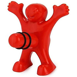 3 Pcs Funny Happy Red Man Wine Stopper Novelty Beer Corkscrew & Bottle Opener