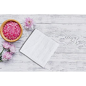 Terry Towels Salon White 12 Pack Towels Set Pk 12 Cotton Saloon Soft Gym Towel-(White)-16 x 27-Ringspun Cotton Softness and Absorbency, Easy Care