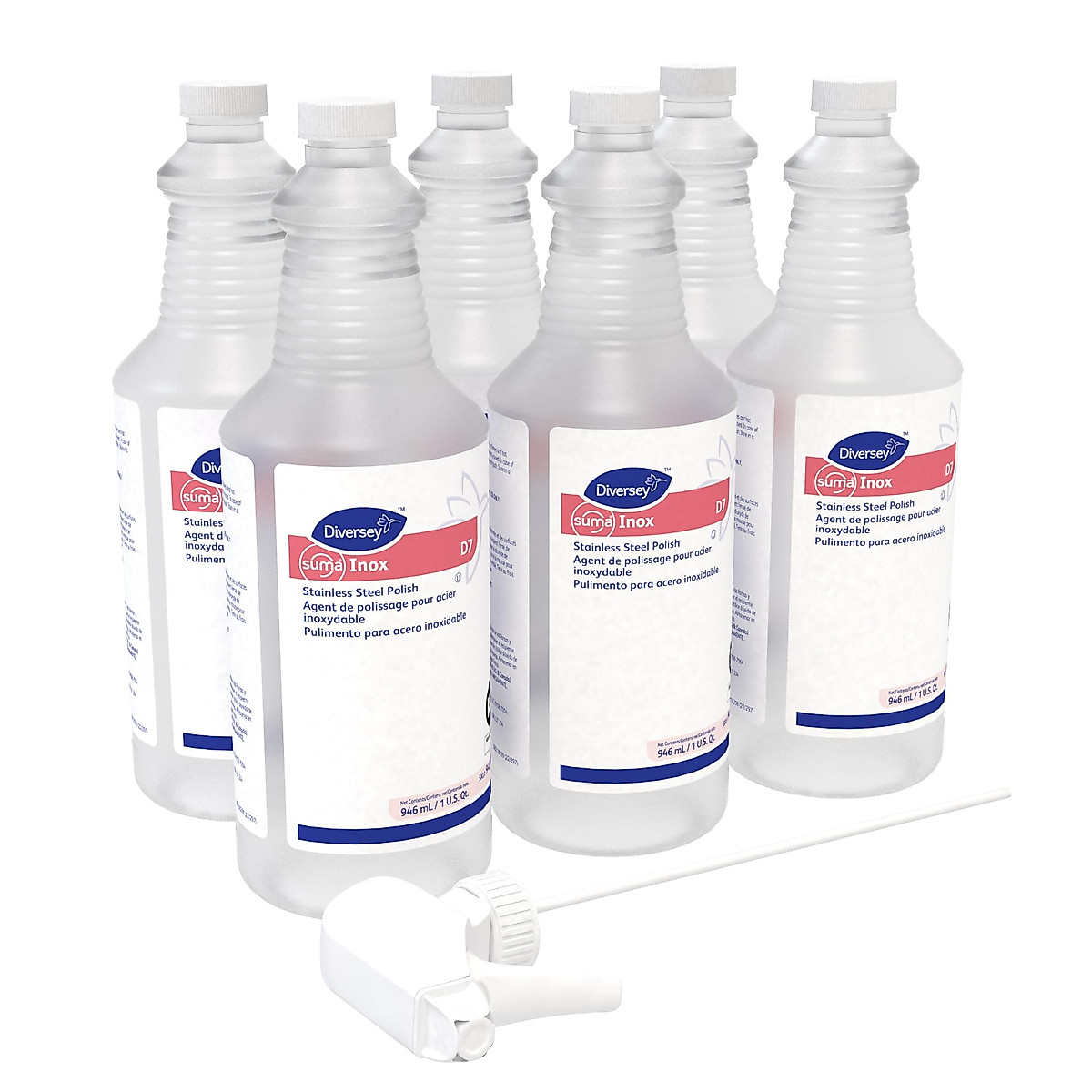 Diversey Suma Inox D7 Stainless Steel Polish (32-Ounce, 6-Pack)