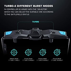 GameSir Mobile Triggers,Mobile Game Controllers F4 Falcon,Foldable Plug and Play Gaming Trigger for iOS and Android Phone(PUBG/Fortnite/Rules)（4.5-6.5 inch ） [android]