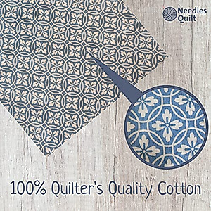 Needles Quilt Studio - 8 Fat Quarters 22" X 18" (Beach House) | Cotton Quilting Fabric Bundles - Quarter Yard Material for Sewing & Quilters - Precut Bundle Pattern Cloth Packs