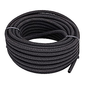 Raindrip 015005T 1/4-Inch by 50-Feet Porous Soaker Tubing, x Foot, Black & Orbit DripMaster 67431 1/4-Inch Barb Assortment, 30-Pack