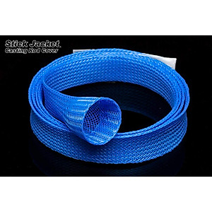 RITE-HITE Orin Briant Stick Jacket Fishing Rod Covers - Casting Stick Jacket, comes in a variety of colors; Keep your rod safe and from getting tangled (Blue)