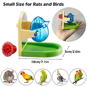 Rat Enrichment Toys, Interactive Foraging Toys For Rats, Intelligence Growth Rat Enrichment Puzzle Games, Treat Dispensing Slow Feeder for Rat Cage Toy, Bird Foraging Toy for Parakeet Conure (1Pcs)