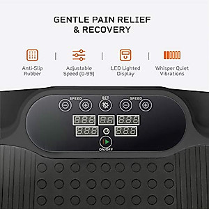 LifePro Turbo 3D Vibration Plate Exercise Machine - Dual Motor Oscillation, Pulsation + 3D Motion Vibration Platform | Full Whole Body Vibration Machine for Home Fitness & Weight Loss. (Black)