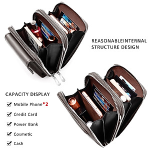 KUKOO Small Crossbody Phone Bags for Women Cell Purse Wallet Mini Shoulder Handbag with Credit Card Slots