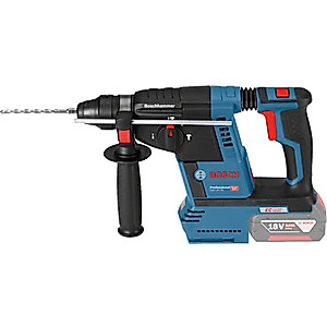 Bosch Professional 18V System GBH 18V-26 Cordless Rotary Hammer (SDS Plus, Impact Energy: 2.6 J, max. Drilling Diameter: Concrete/Steel/Wood 26/13/30 mm, excluding Batteries and Charger, in Carton)