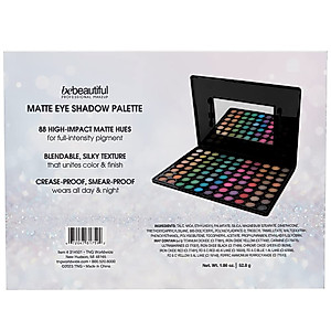 ForPro Professional Collection Bebeautiful Professional Makeup Eyeshadow with Applicators, 88-Color Palette, Warm