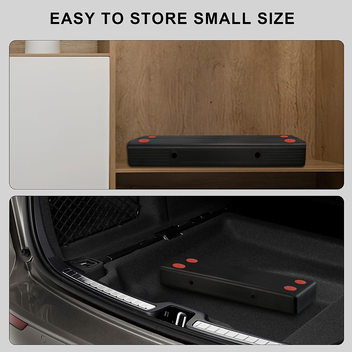 Uholan Mini Furniture Dolly,19.88"X19.68" Mover's Dolly,176lbs Furniture Appliance with 2 Locking Wheels -Refrigerator Washing Machine Stand Moving Cart- Retractable Dolly Cart Roller Pedestal (Black)