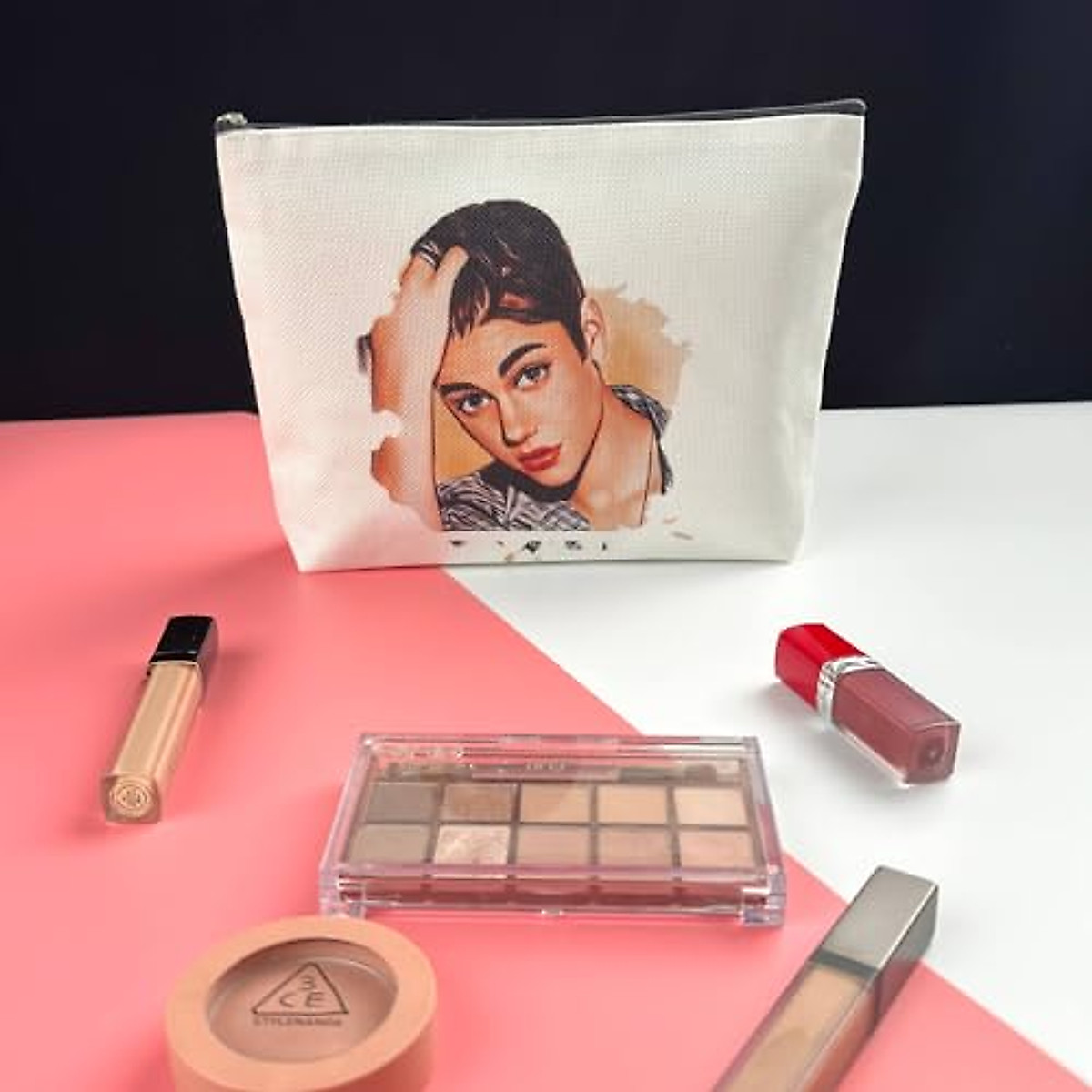 ShAeme Singer Inspired Makeup Bag Singer Fans Gift Singer Zipper Pouch Cosmetic Bag Music Lovers Gift Album Inspired Gift Birthday Christmas Gifts for Her