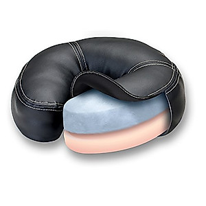 EARTHLITE Massage Table Face Cradle FLEX-REST - Self-Adjusting, Flexible Platform with Strata Memory Foam Face Pillow, Vanilla Crème