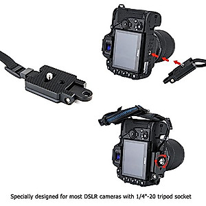 JJC Deluxe DSLR Camera Hand Strap with Quick Release Plate for Canon EOS 90D 80D 70D 77D 60D 6D Mark II 7D Mark II 5D Mark IV III 5Ds R 1Dx Mark II EOS Rebel T8i T7i T6i T5i T7 T6 SL3 SL2 & More DSLR