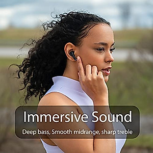 MQES Active Noise Cancelling Wireless Earbuds,in-Ear Headphones Bluetooth 5.2, Built-in 4mics Earphones,Touch Control, ANC and ENC, IPX5 Waterproof, 30H Playtime, for iPhone & Android