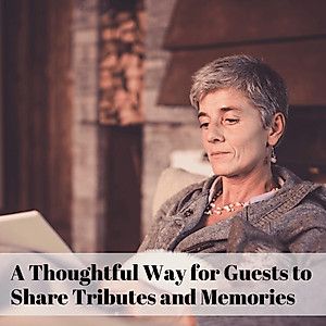 EBEGEE Funeral Guest Book, Timeless Keepsake Celebration of Life Guest Book, Durable and Smooth Writing Guest Book for Memorial Service, Thoughtful Design Funeral Guest Book for Memorial Service