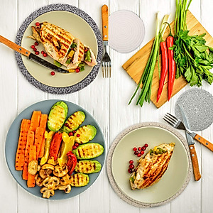 Trivets for Hot Dishes, Trivets for Hot Pots and Pans, Heat Resistant Hot Pads with Storage Basket, Pot Holders for Kitchen, Home Essentials, Farmhouse Decor (Mix Gray 5 PCS)