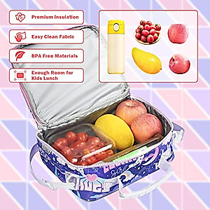 KidsPUNK Lunch Box Kids, Girls Lunch Box Insulated Lunch Bag Bento Lunch Box For Kids Cute Cat Lunch Box For Girls Insulated Lunch Box For Boys Lunchboxes Kids With Water Bottle Holder