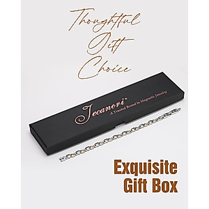 Jecanori Magnetic Bracelet for Women,Titanium Steel Brazaletes Jewelry Gifts with Adjustable Tool(Braveheart Series) Magnetic Field Therapy