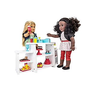 Playtime by Eimmie 18 Inch Doll Furniture - Wardrobe Closet for Doll Clothes & Accessories Storage - Wooden Playsets for American, Generation and Similar 14"- 18" Girl Dolls