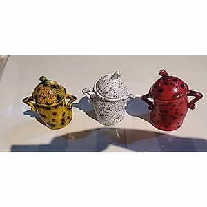 BOSONS Canister With Attitude,Fun sassy Airtight Ceramic Kitchen Storage Canisters,Food Storage Jar With Airtight Lid,Perfect For Coffee Tea Sugar Spices And More Food Jars (Red)