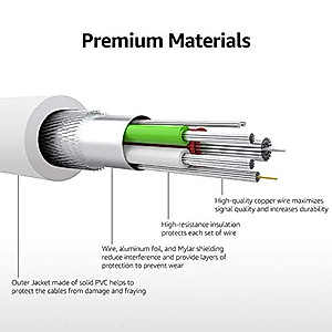 Amazon Basics USB-C to Lightning ABS Charger Cable, MFi Certified Charger for Apple iPhone 14 13 12 11 X Xs Pro, Pro Max, Plus, iPad, 3 Foot, White