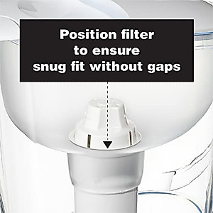 Amazon Basics Replacement Water Filters for Water Pitchers, Compatible with Brita - 6-Pack