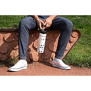 Epic Escape | Glass Water Bottle with Filter | USA Made Filter | Dishwasher Safe | Borosilicate Glass with Silicone Sleeve | BPA Free Water Bottle | Removes 99.99% Tap Water Contaminants | Filtered