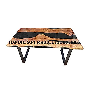 Epoxy Table Live Edge Wooden Table Epoxy Resin River Table Natural Wood Dining table Natural Epoxy Table Resin Table