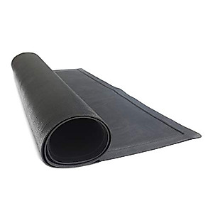 Diversitech Outdoor Gas Grill BBQ & Fire Pit Mat 48" x 30" - Protects Decks & Patios - 10 Year Warranty, Black