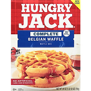 Hungry Jack Complete Belgian Waffle Mix (Pack of 3) with By The Cup Butter Spreader