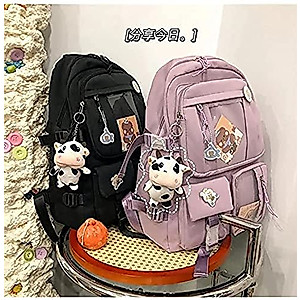 SHIDAI Kawaii Girl Backpack Cute Backpack Cute Aesthetic Backpack for School (Pink,ONE SIZE) (DRF-1287)