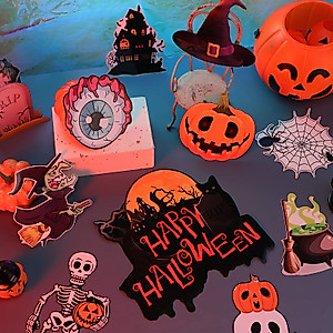 12 Pcs Halloween Magnet Fridge Car Magnets Pumpkin Ghost Refrigerator Decoration Stickers Garage Door Magnets Halloween Holiday Waterproof Magnetic Decals for Locker Home (Fresh Style)