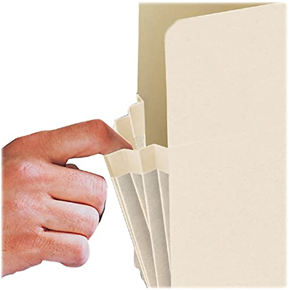 Smead Manila End Tab Letter Size 3 1/2 Inch-Expansion File Pocket with Manila Gussets 25 Count (75124)