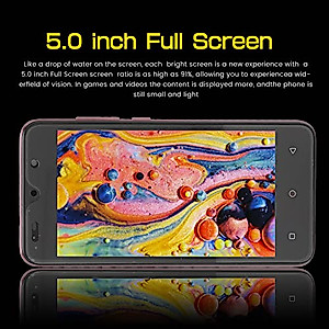 Dpofirs Unlocked Smartphone for Android 6, 5" FHD Screen, 2GB RAM 32GB ROM, 2200mAh Battery, GSM Unlocked Cell Phone, Facial Recognition, Dual SIM Slot Smartphone(Coffee Purple)