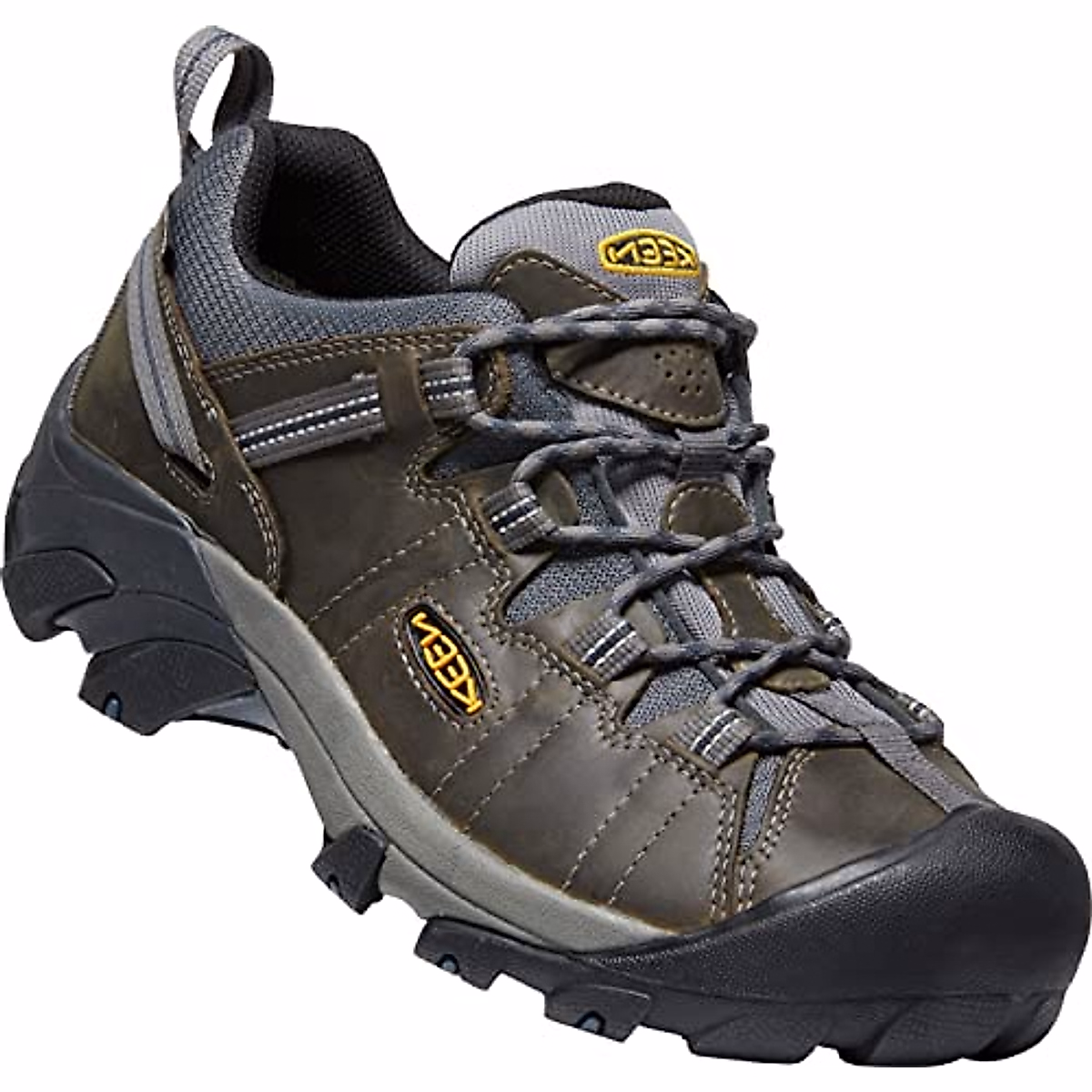 KEEN Men's Targhee 2 Low Height Waterproof Hiking Shoes, Gargoyle/Midnight Navy, 10.5 US