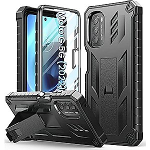 SOiOS for Motorola Moto G-5G 2022 Case: Drop Proof Sturdy Protection Phone Cover with Kickstand Military Grade Rugged Shockproof TPU Matte Textured(NOT 4G)