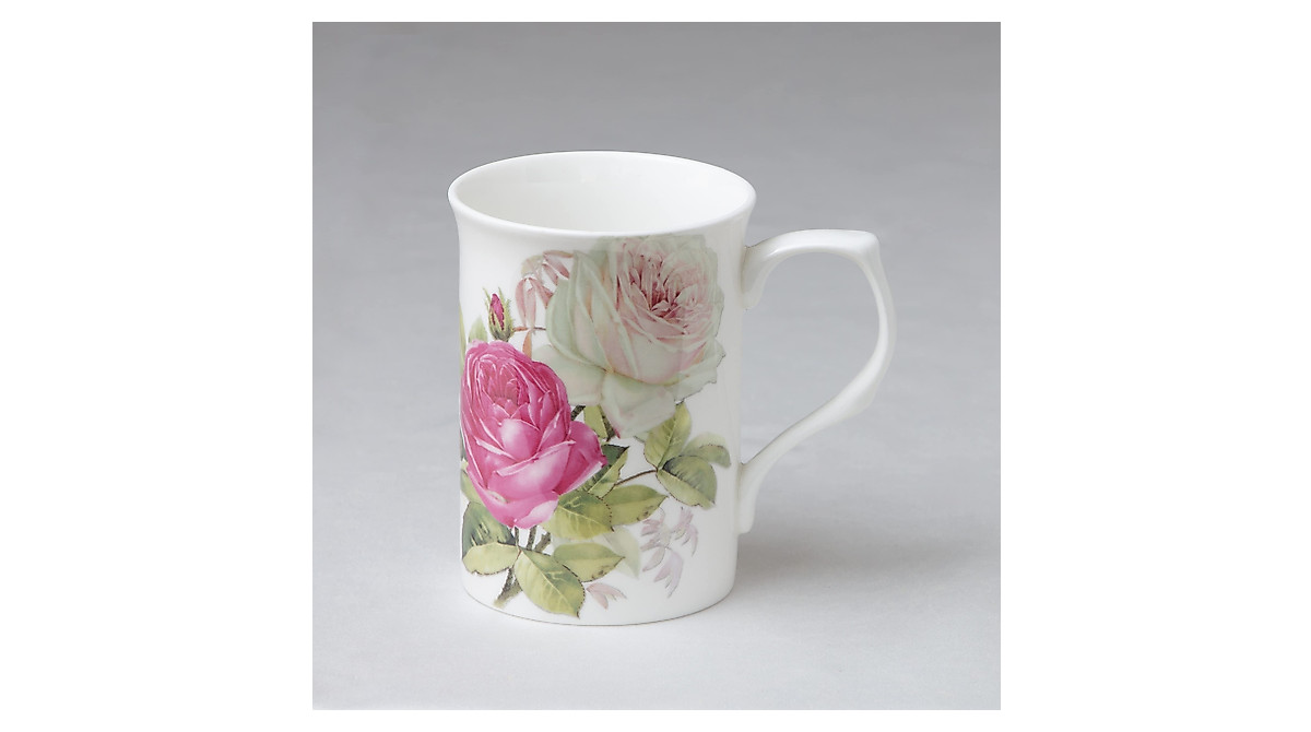 Grace Teaware 9oz Floral Bone China Mug Set of 4