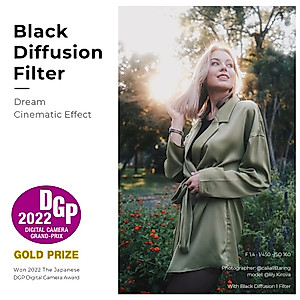 K&F Concept 52mm Black Diffusion 1 Filter Mist Cinematic Effects Lens Filter with 28 Multi-Layer Coated, Waterproof/Scratch Resistant Dream Effect Filter for Camera Lens (Nano-X Series)