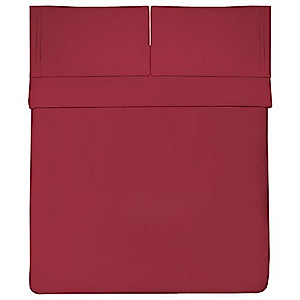 Full Size Sheet Sets - Breathable Luxury Sheets with Full Elastic & Secure Corner Straps Built In - 1800 Supreme Collection Extra Soft Deep Pocket Bedding Set, Sheet Set, Full, Burgundy