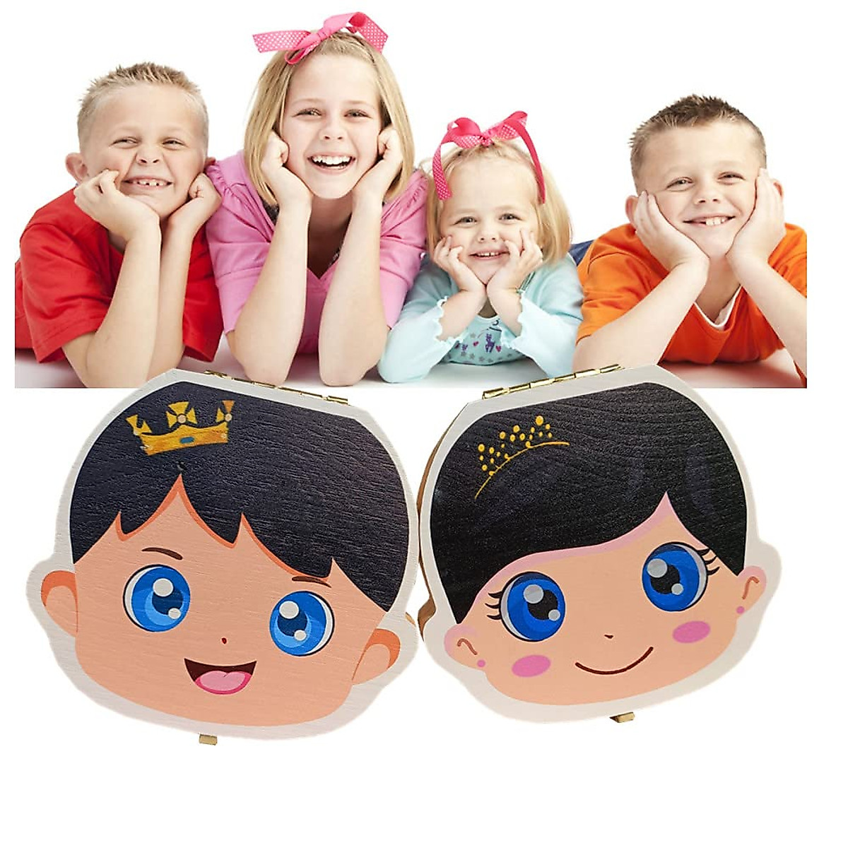 Baby Tooth Keepsake Box,Tooth Fairy Box,Wooden Tooth Box ,Baby Keepsake Storage Box,Tooth Saver,Tooth Holder for Kids Teeth,Tooth Boxes for Lost Teeth for Kids,Newborn Baby Birthday and Shower Gift