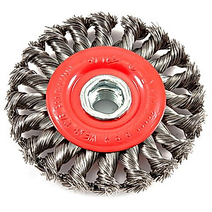 Forney 72759 4-Inch x .020 x 5/8-11 Knot Wire Wheel